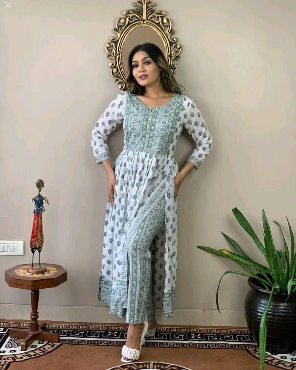 Printed Nayra Cut Kurta and Pant Set – Style Jaipur